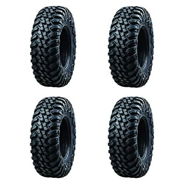 Tusk Terrabite Radial UTV ATV Tire Set (25x8-12 & 25x10-12) 8 Ply ...
