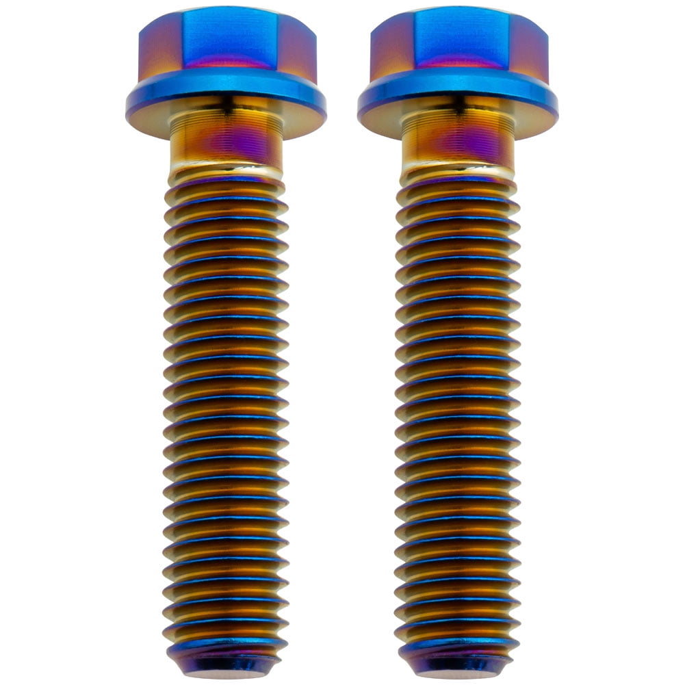Tusk Titanium Front Brake Caliper Bolt Kit Burnt Blue For Yamaha YZ250 ...