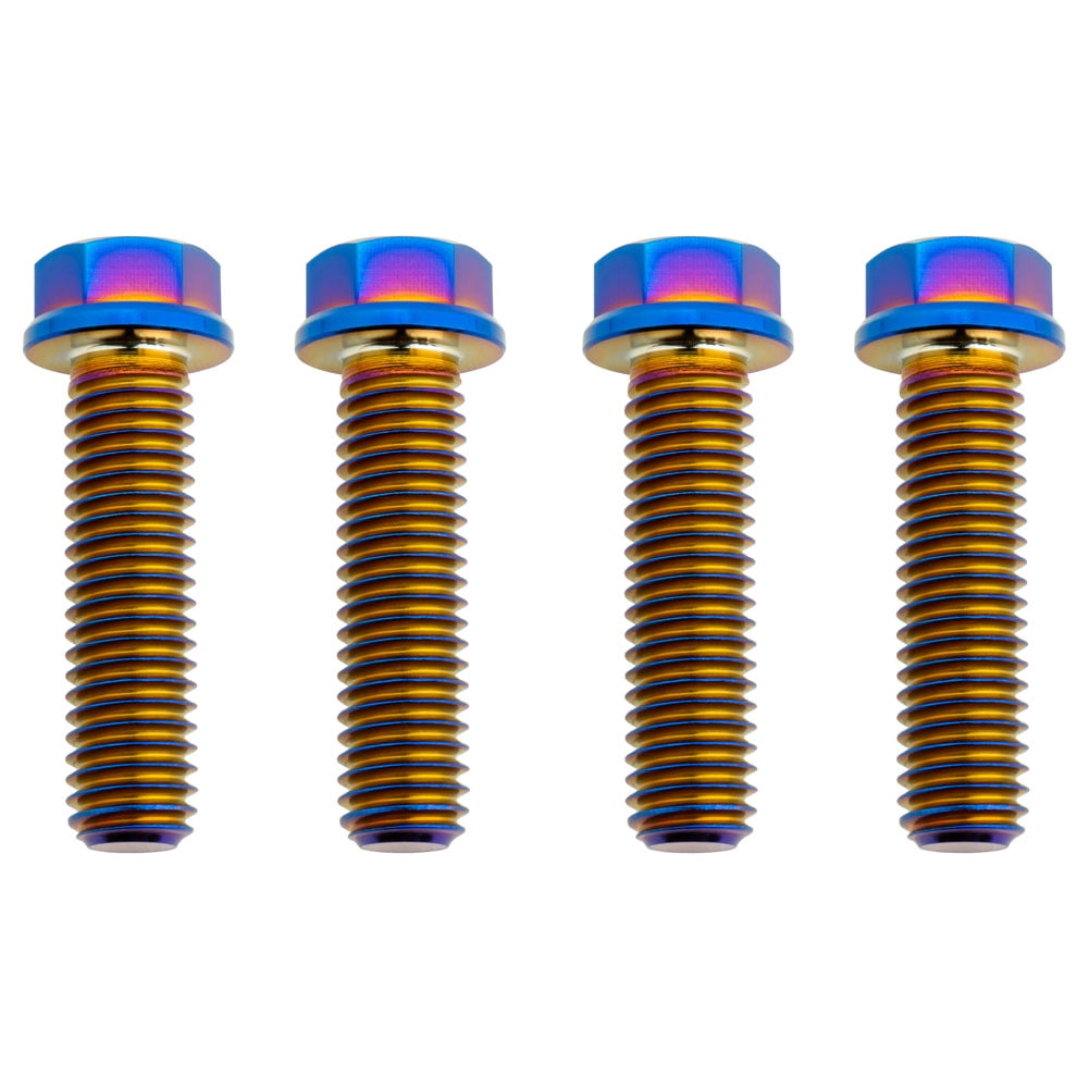 Tusk Titanium Handlebar Clamp Bolt Kit Burnt Blue For Yamaha YZ250F ...