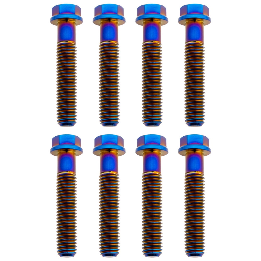 Tusk Titanium Triple Clamp Bolt Kit Burnt Blue for Honda Crf250R Works ...