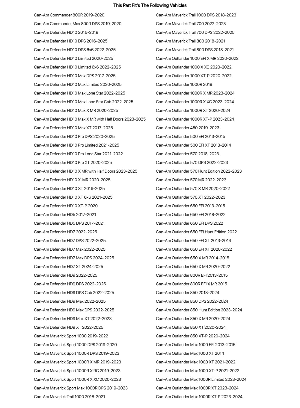 Tusk UHMW HD Bushing 4-Pack for Can-Am Outlander 1000R XT 2020-2024 ...