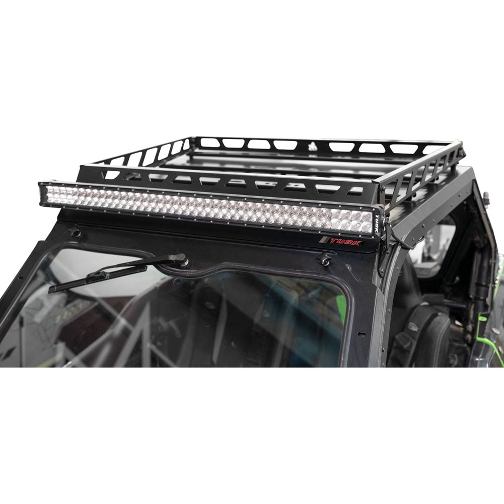 Tusk UTV Adventure Roof Rack Rack w/ Profile Roof and V2 40" LT. Bar ...