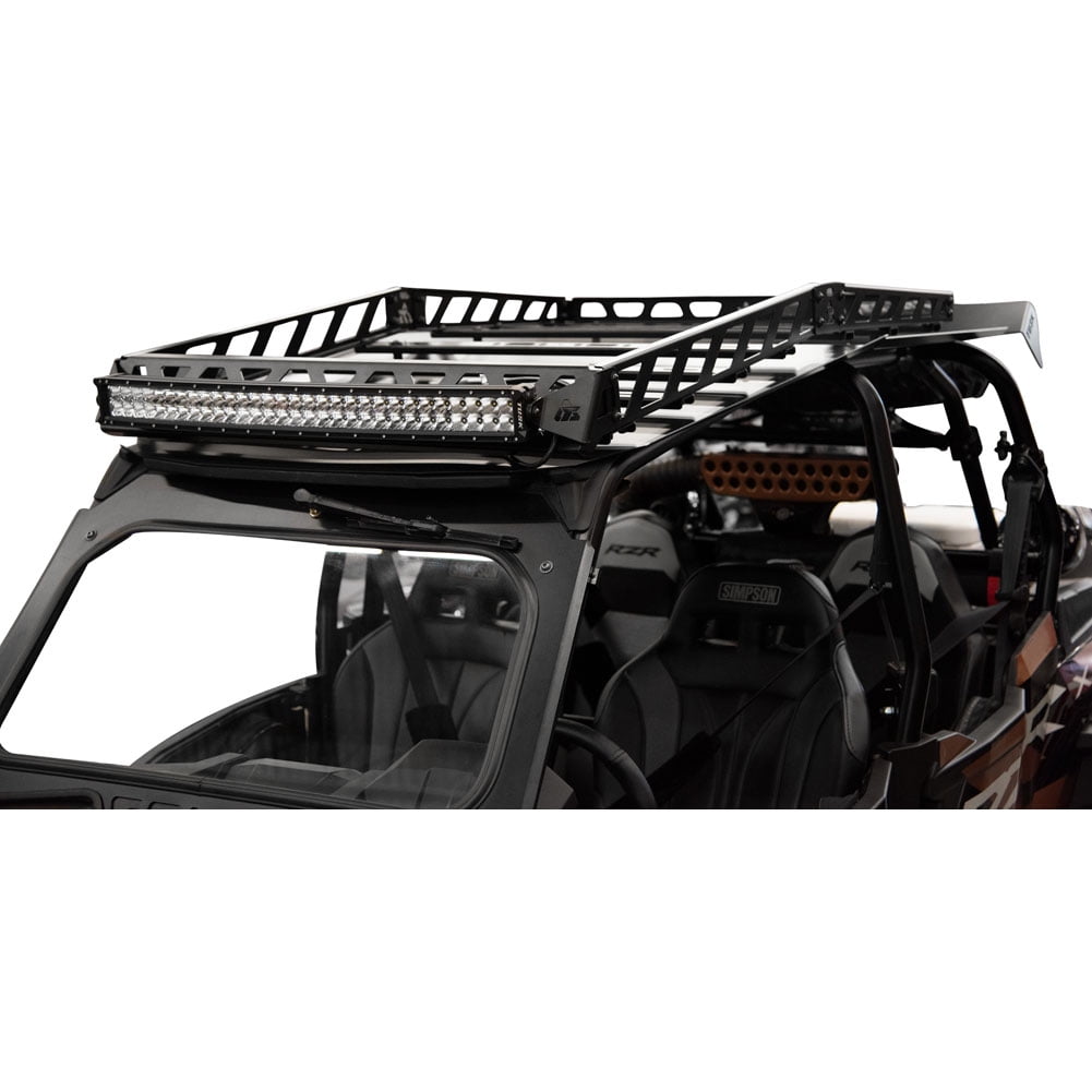 Tusk UTV Adventure Roof Rack Rack with Tusk V2 Curved 30" Light Bar ...