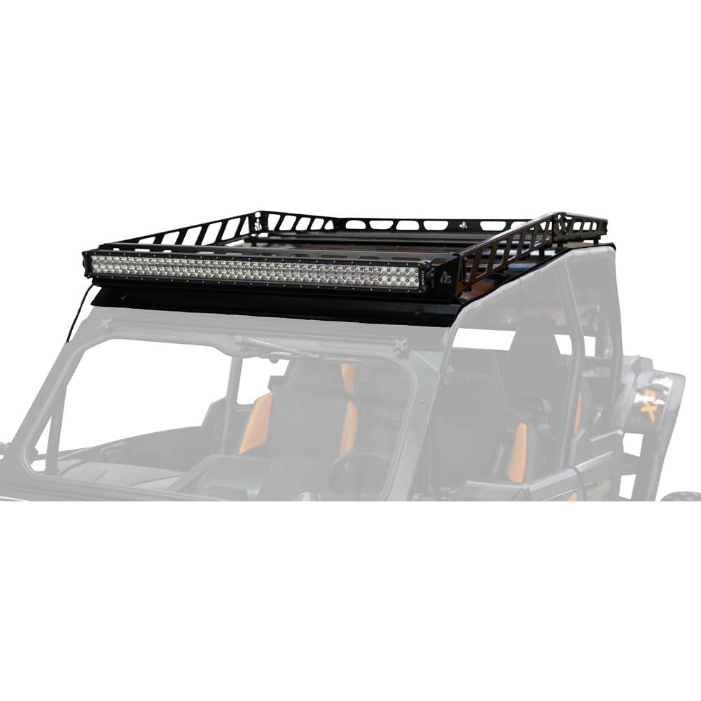 Tusk UTV Adventure Roof Rack w/ Profile Roof & V2 40" Straight LT Bar ...