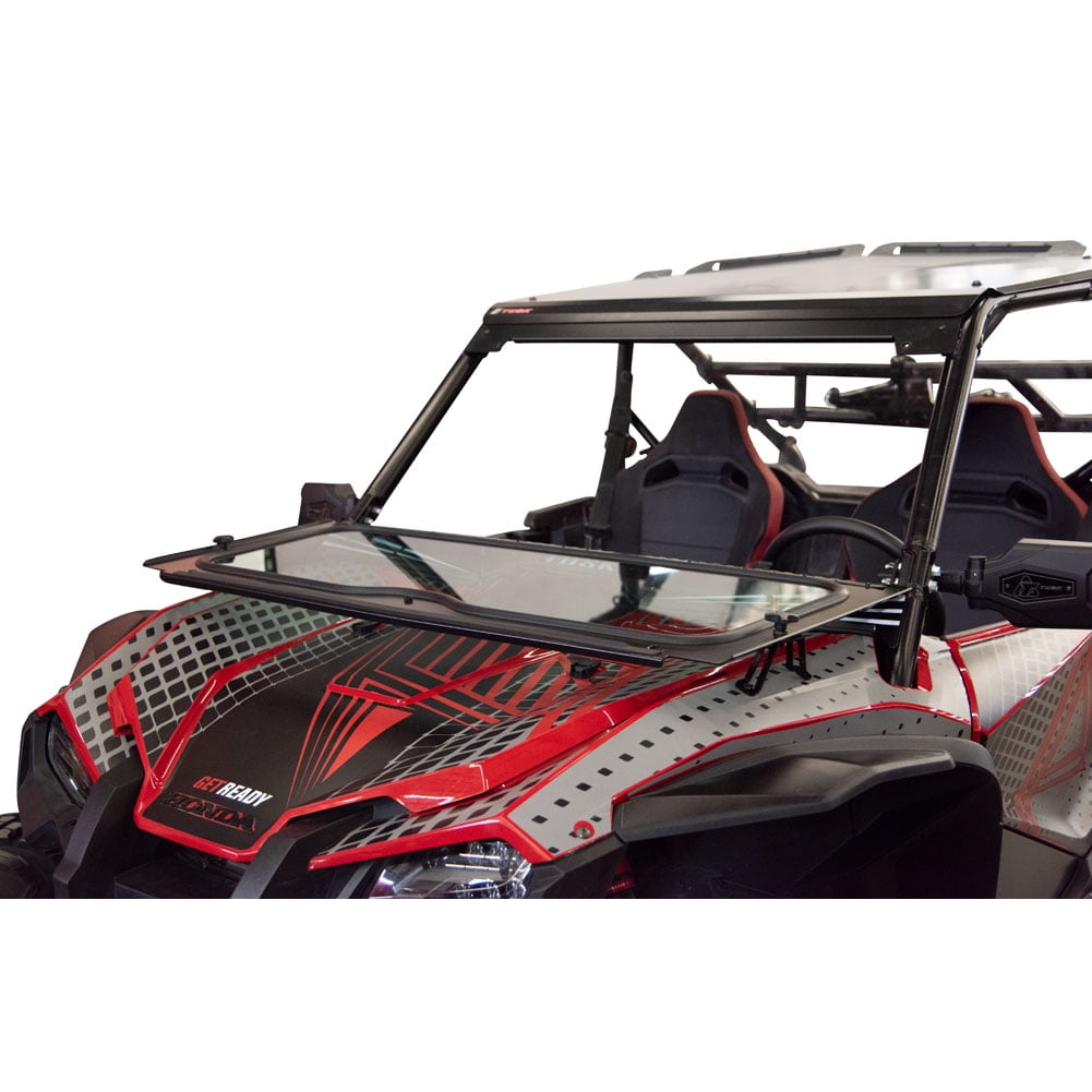 Tusk UTV Folding Glass Windshield with Windshield Wiper For Honda Talon ...