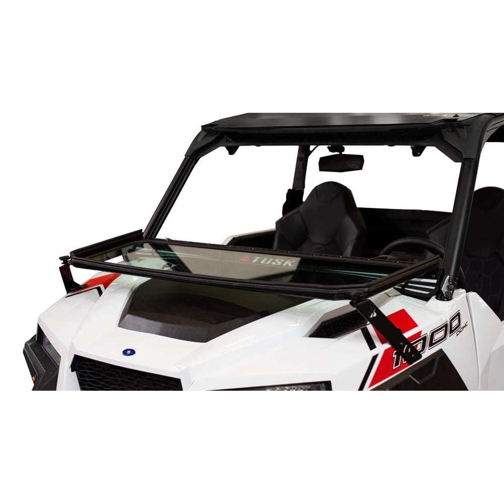 Tusk UTV Folding Glass Windshield with Windshield Wiper For Polaris ...
