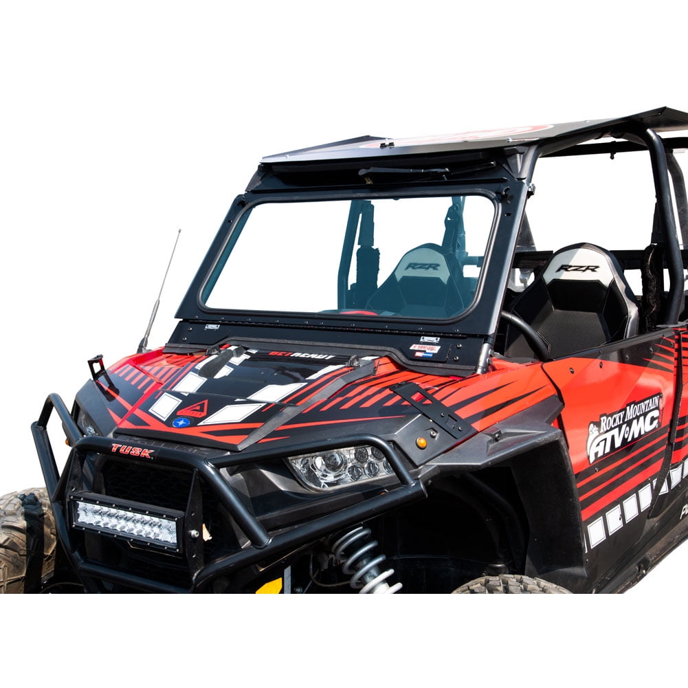 Tusk UTV Folding Glass Windshield with Windshield Wiper For Polaris RZR ...