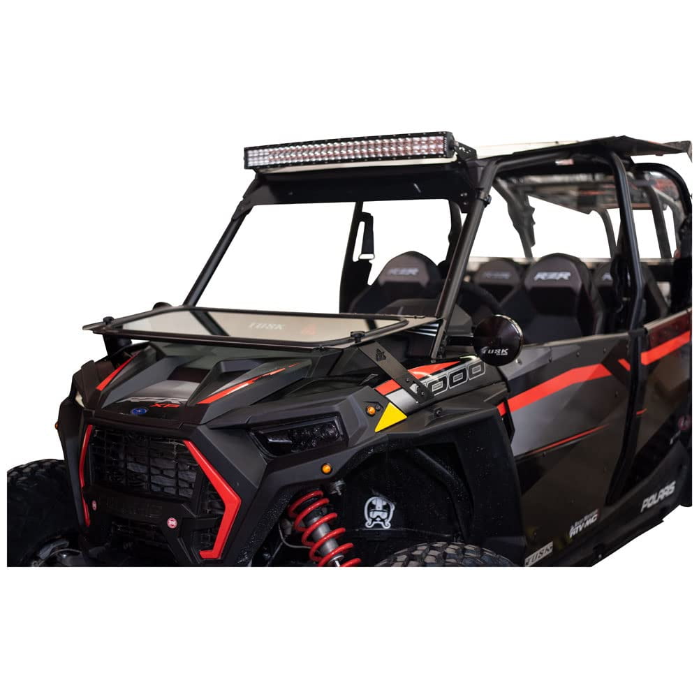 Tusk UTV Folding Glass Windshield with Windshield Wiper For Polaris RZR ...