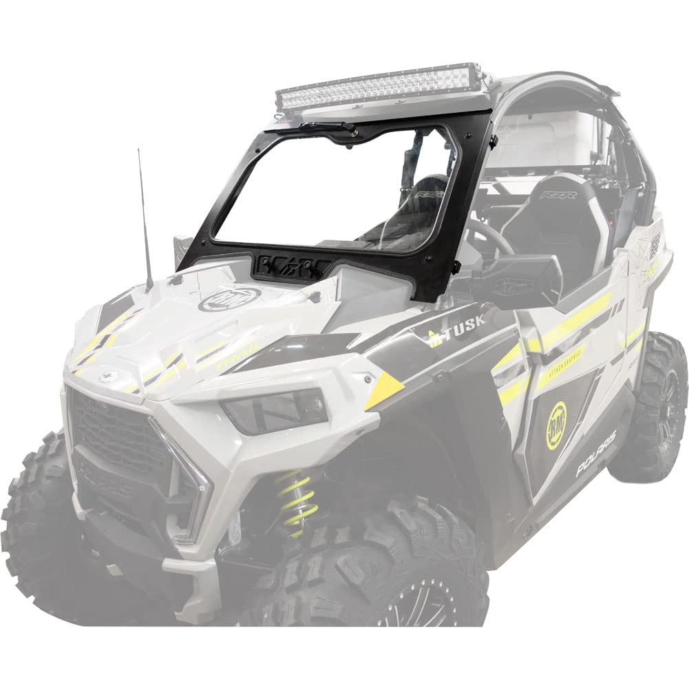 Tusk UTV Full Glass Windshield With Vent and 12" Windshield Wiper ...