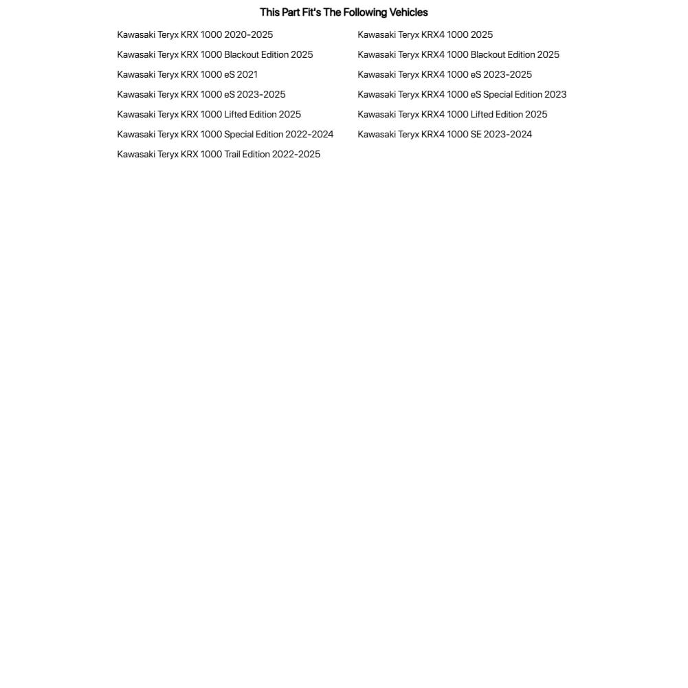 TUSK UTV Tool Roll Kit with Belt Removal Tools for Kawasaki Teryx KRX 1000 Lifted Edition 2025 ...