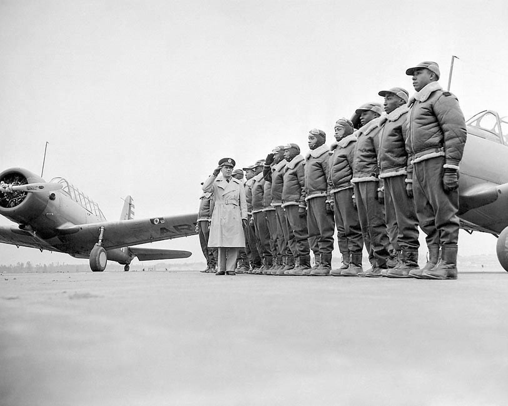 Tuskegee Airmen 1st Class of Cadets WWII Style - A - 24x36 Inch ...