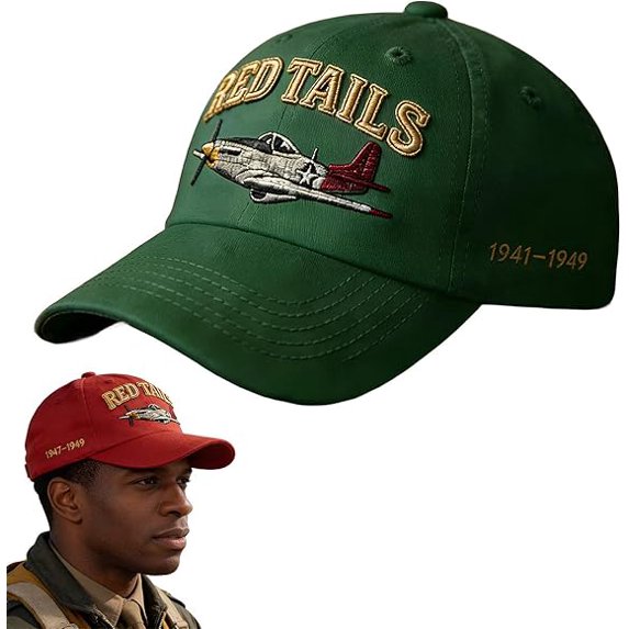 Tuskegee Airmen Red Tails Heritage Cap, WWII African American Military ...