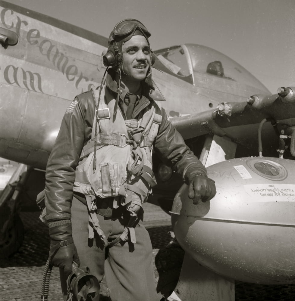 Edward C. Gleed Tuskegee pilot standing three-quarter length portrait Poster Print (24 x 36 ...