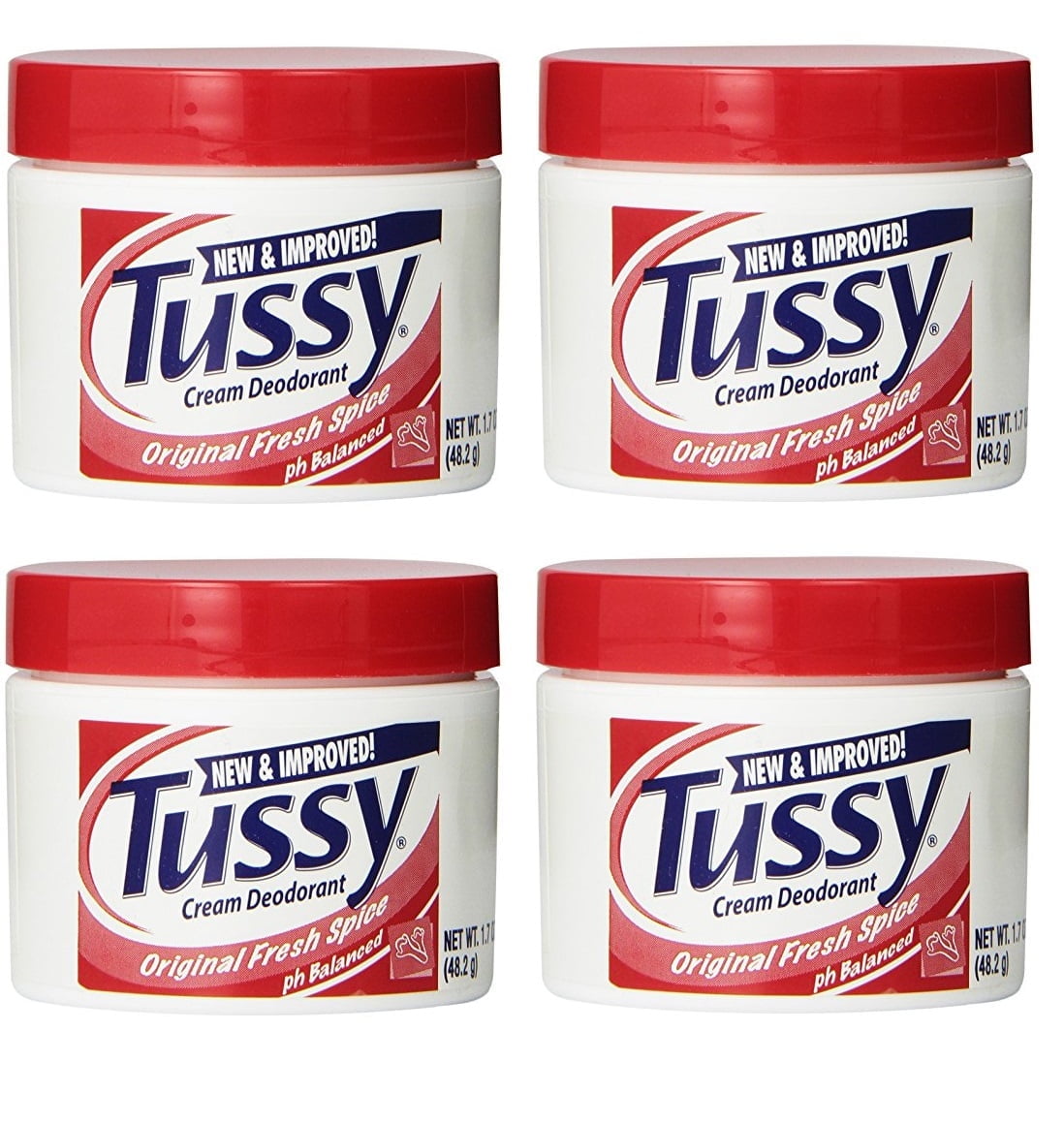 Tussy Original Fresh Spice Cream Deodorant - 1.7 Oz, Pack of 4 ...
