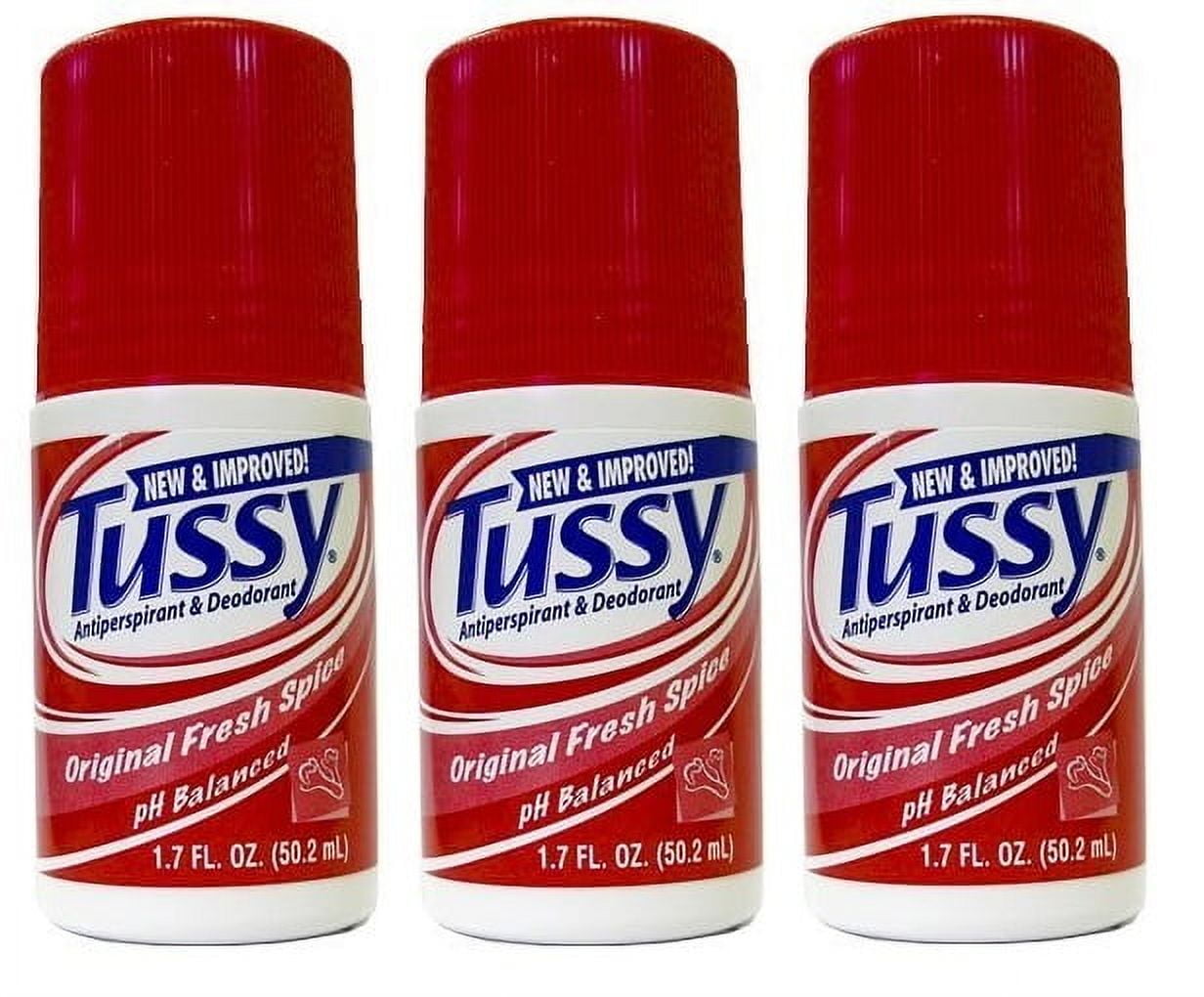 Tussy Original Roll-on Deodorant, 1.7 oz, Pack of 3, pH Balanced ...