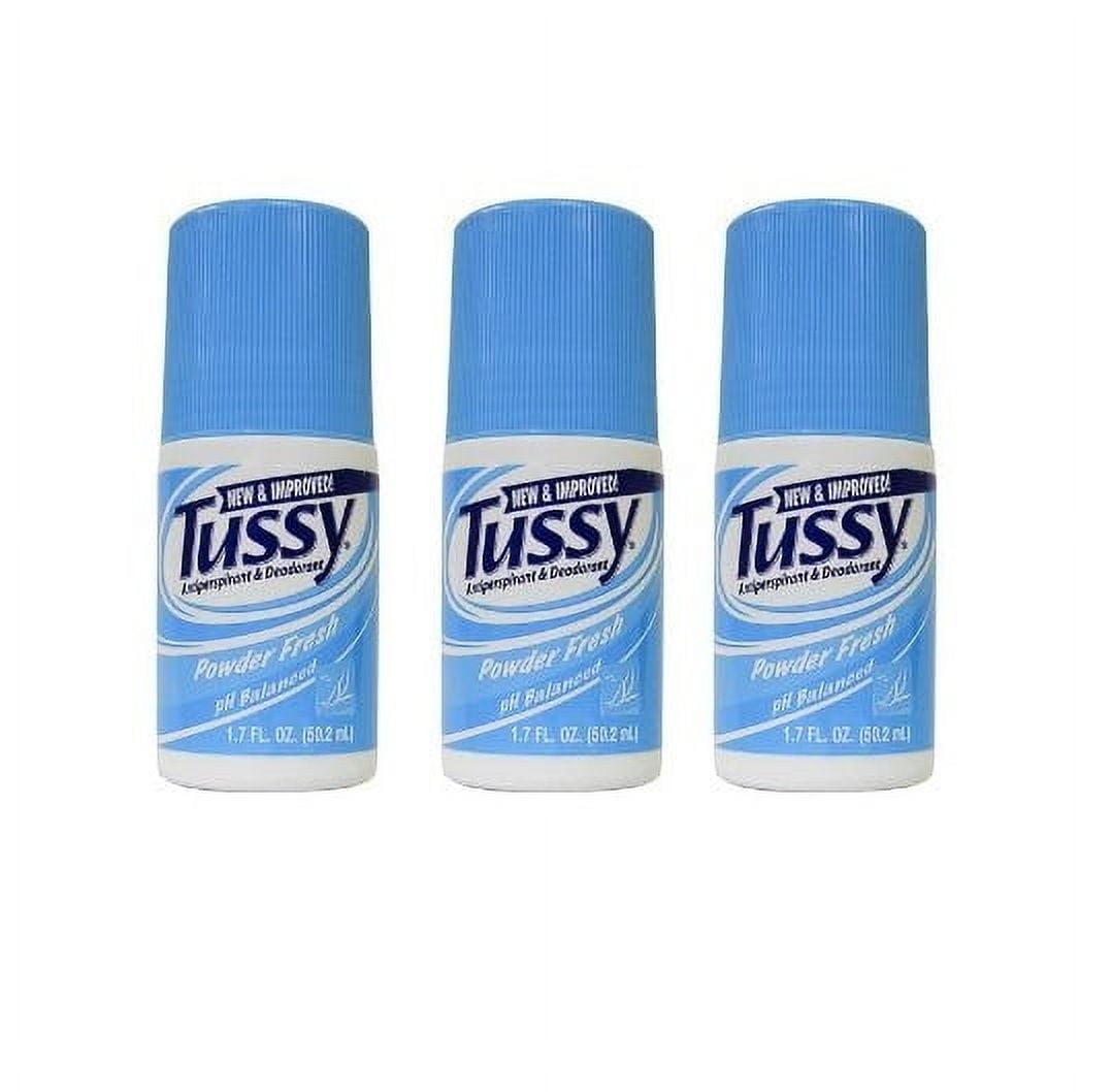 Tussy Powder Fresh Roll-on Deodorant, 1.7 oz (Pack of 3) with LA Cross ...