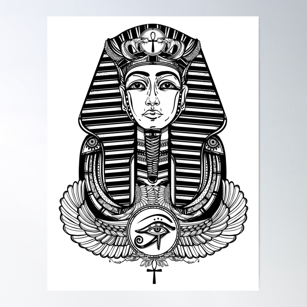Tutankhamun Poster Wall Art, Modern Wall Decor For Living Room Bedroom ...