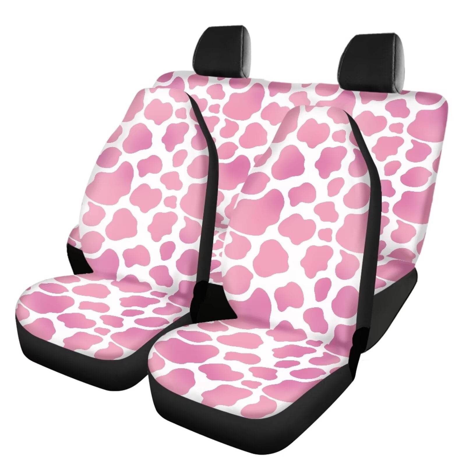 Tutolipy Cow Print Front Car Seat Cover Full Set for Women Men ...