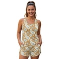 Tutolipy Flowers Pattern Design Women's Athletic Tank Top Shorts Set ...