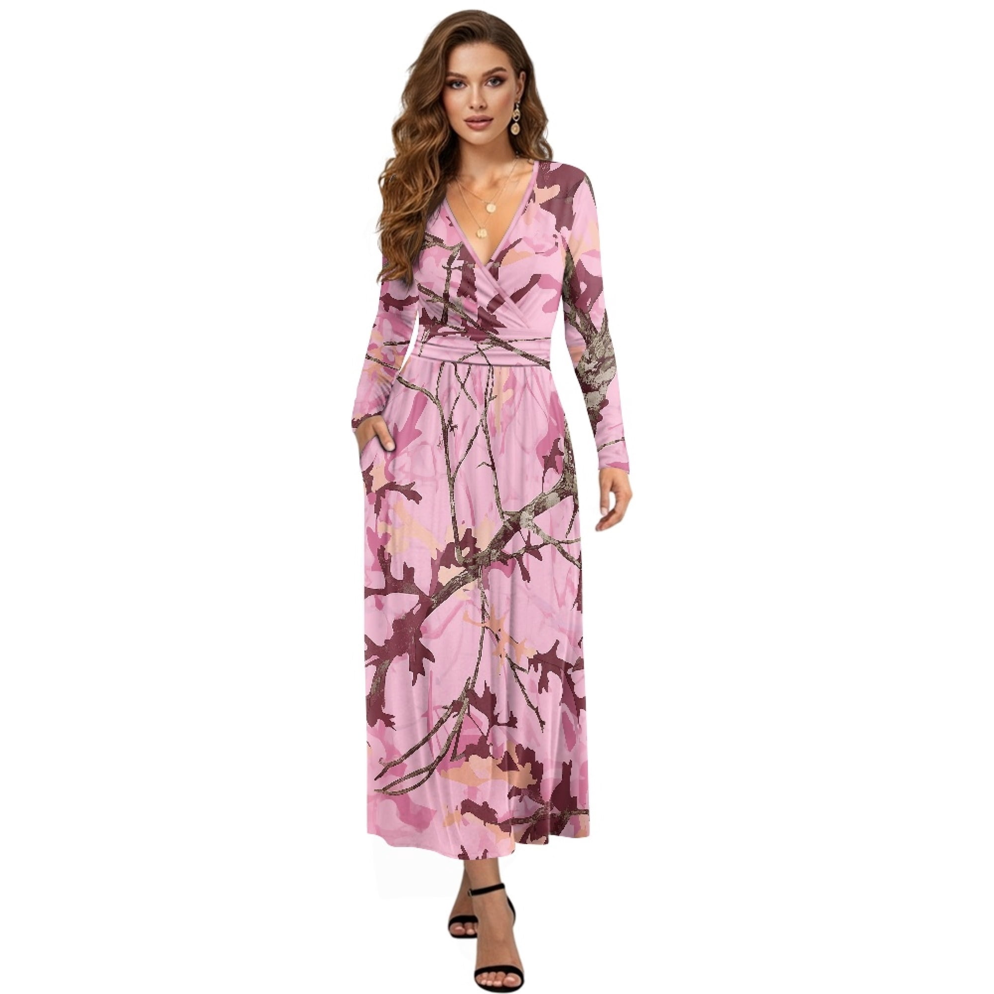 Tutolipy Formal Dresses for Women Branch Printed A Line Dress Long ...