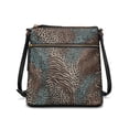 Tutolipy Mixed Animal Print Multiple Zipper Pockets Crossbody Bag for ...