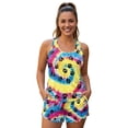 Tutolipy Tie Dye Paw Print Two Piece Tankini Swimsuits, Stretchy Side ...
