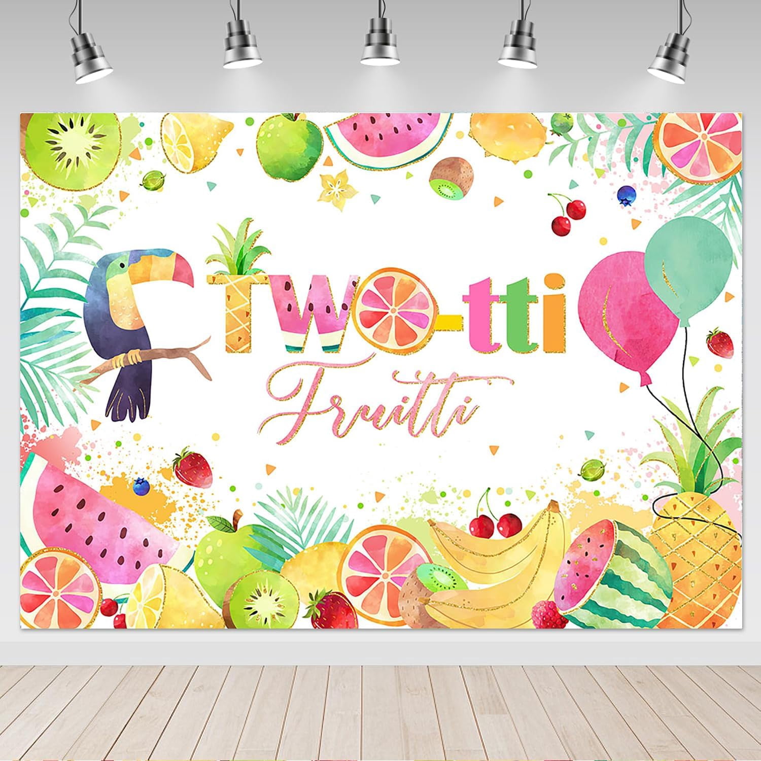 Tutti Fruity Beautiful Birthday Backdrop 2nd Birthday Summer Fruits ...
