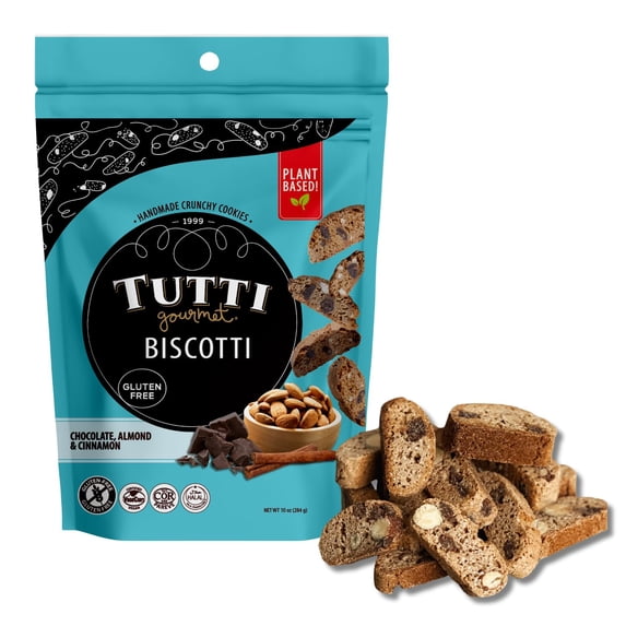 Tutti Gourmet Gluten Free VTF5 Chocolate, Almond & Cinnamon Biscotti, 9 ...