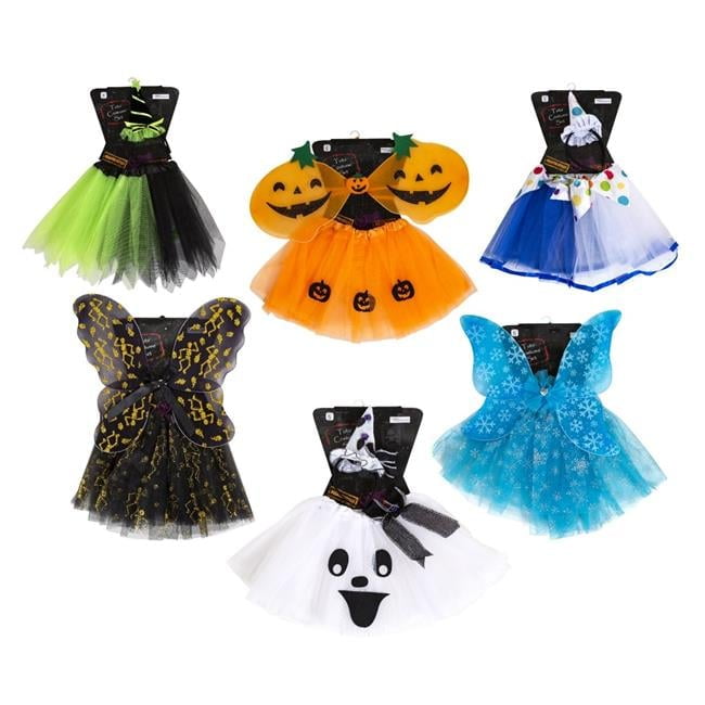 Tutu Costume Set with Wings or Headband, Assorted Color - Case of 24 ...