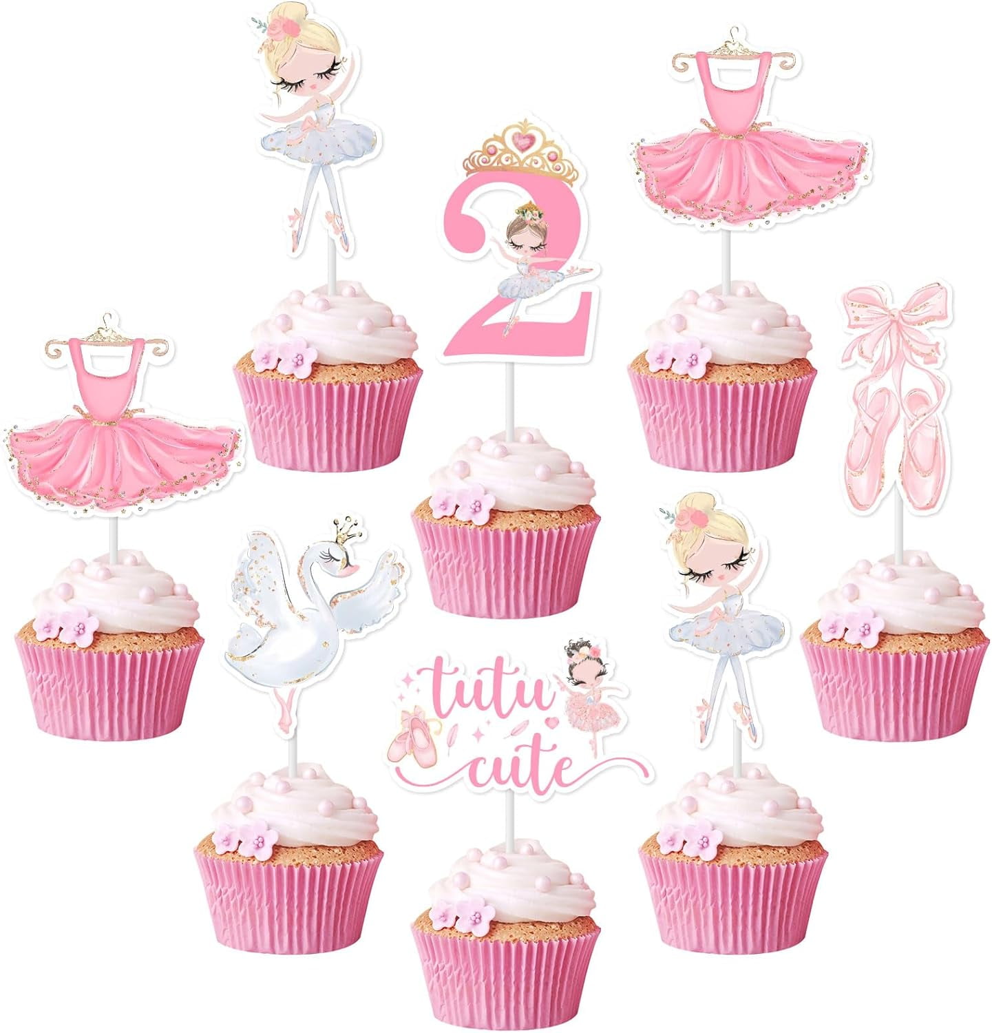 Tutu Cute Birthday Decorations, Two Two Cute 2nd Birthday Decorations ...