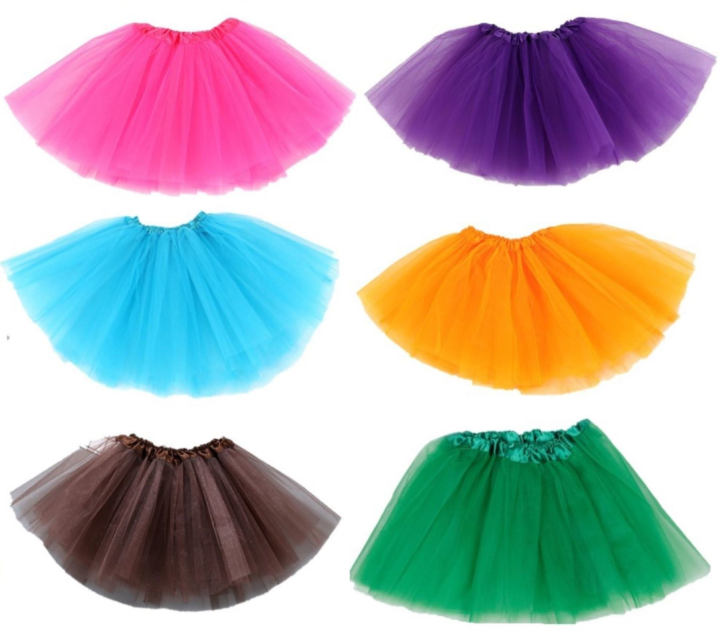 Tutu Skirt for Girls Ballet Tulle Princess Skirt For kids 6 Pack ...