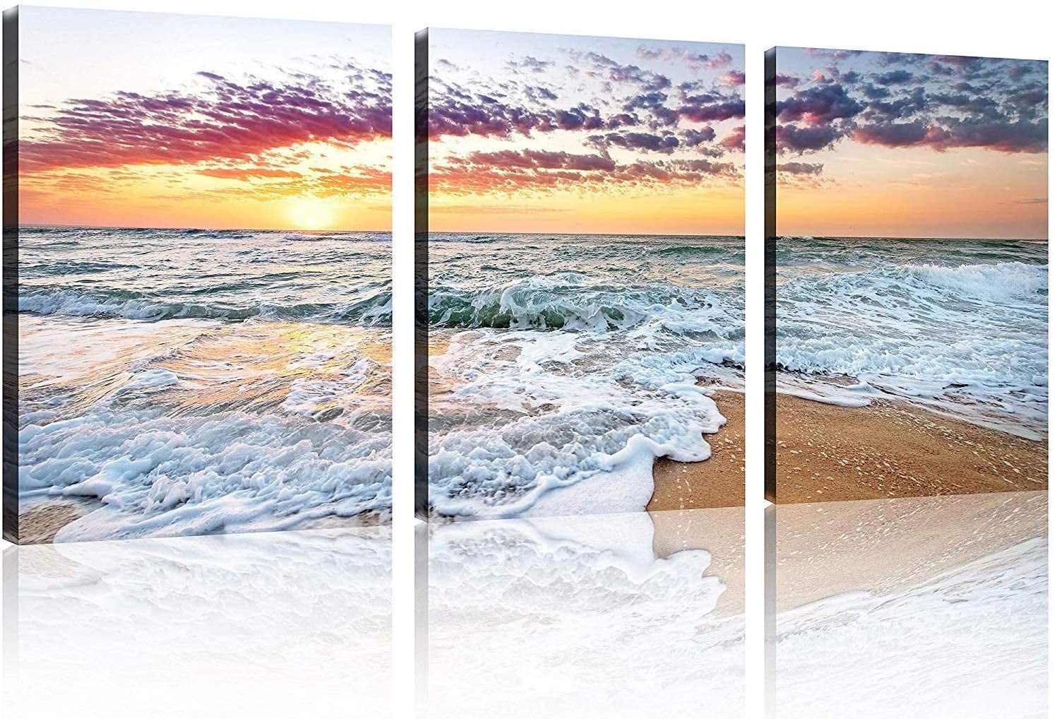 TutuBeer 3 Panels Beach Home Beach Decor Beach Wall Art Beach Decor for ...