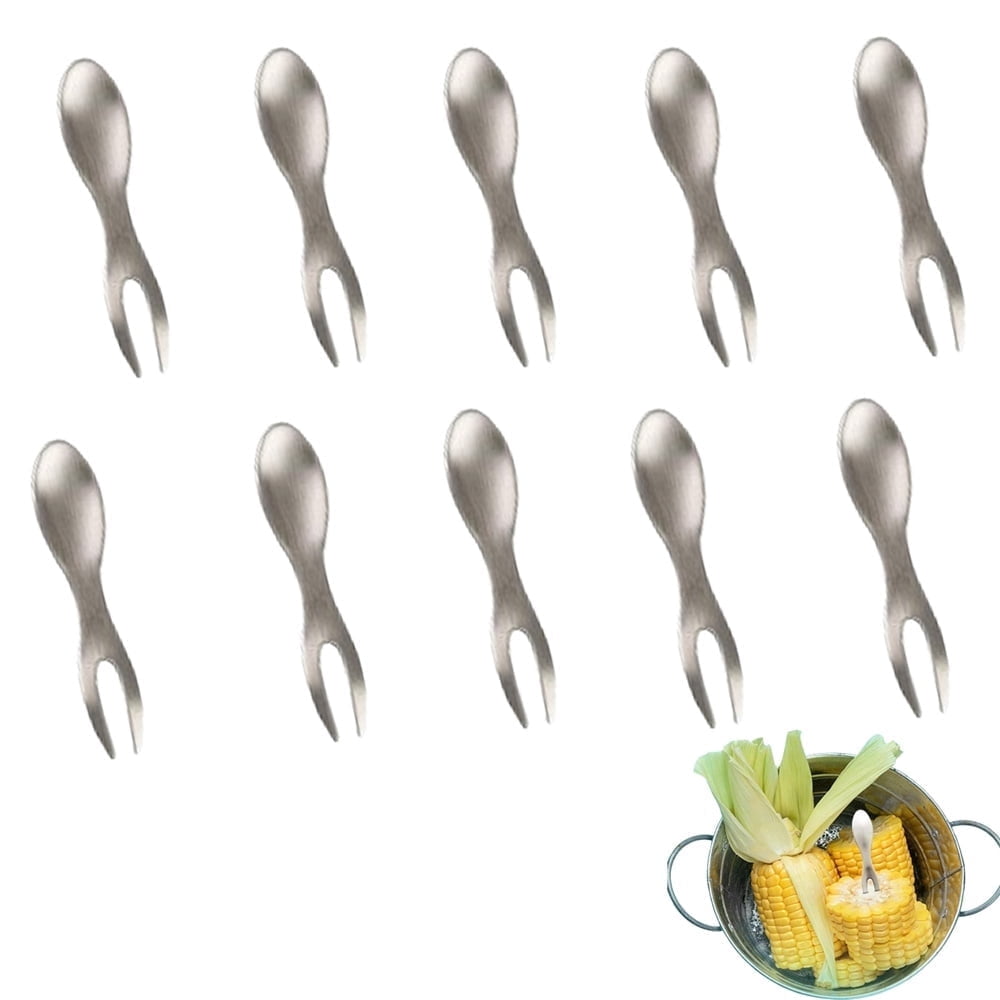 Tutuviw Stainless Steel Corn Cob Handles, Anti-Scald BBQ Skewers, 10 ...
