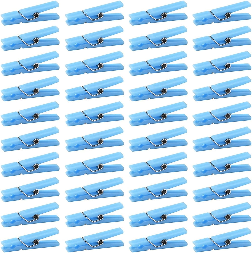 Tutuviw 100Pcs Blue Clothes Pins for Baby Shower Game Mini Premium ...