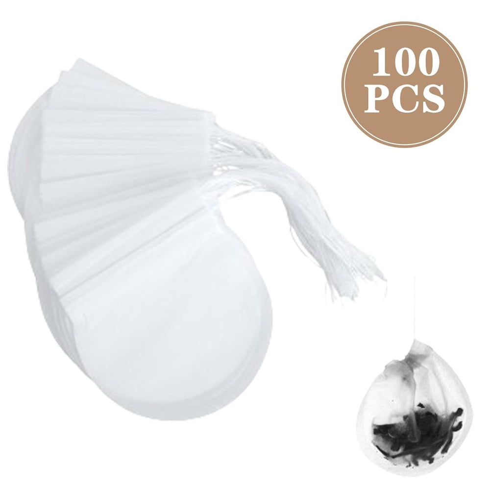 Tutuviw 100Pcs Drawstring Empty Tea Infuser for Loose Leaf Teal 2.95 ...