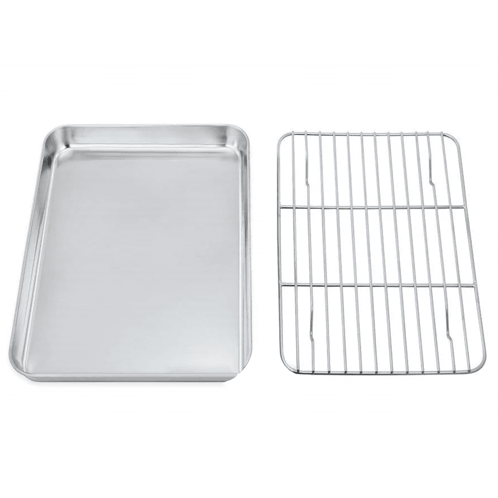Tutuviw 12.4 inch Baking Sheet & Rack Set (1 Pan + 1 Rack) Toaster Oven ...