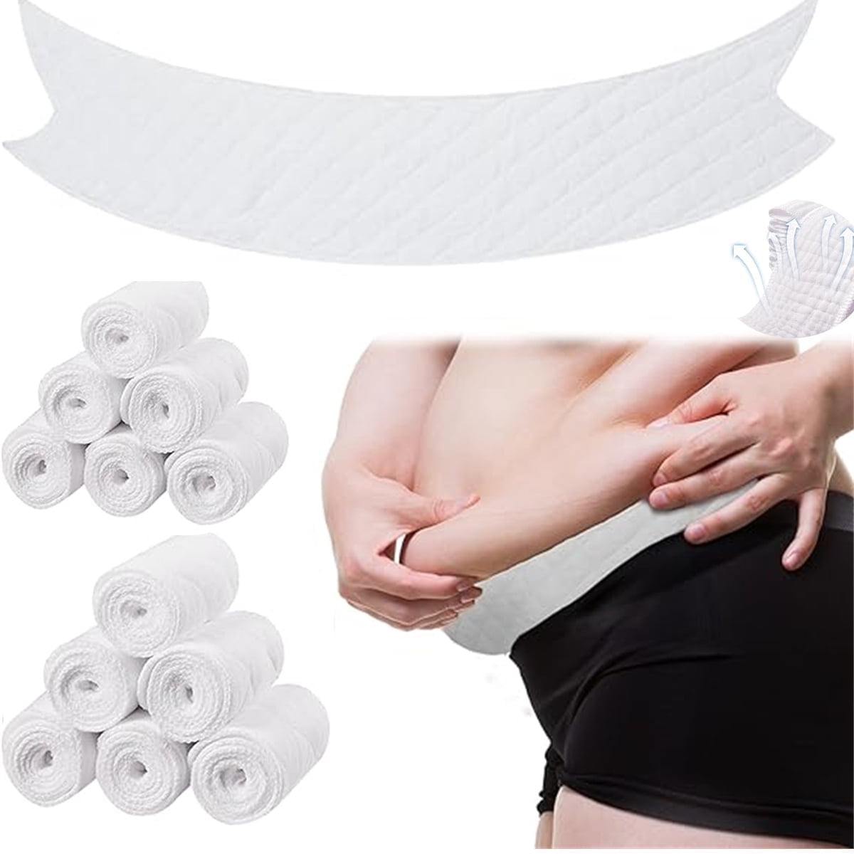 Tutuviw 12 Pcs Tummy Liners for Sweat Rash Cotton Under Belly Sweat ...