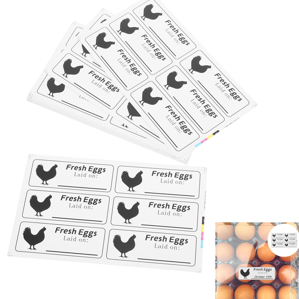 Tutuviw 120Pcs Egg Stamps for Fresh Egg,Eggshell Stickers,Chicken Egg ...