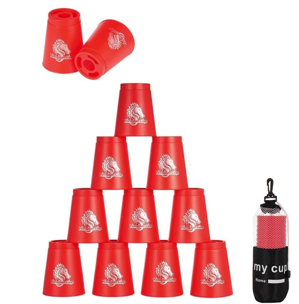 Tutuviw 12Pcs Cup Stacking Game Sports Stacking Cups Quick Speed ...