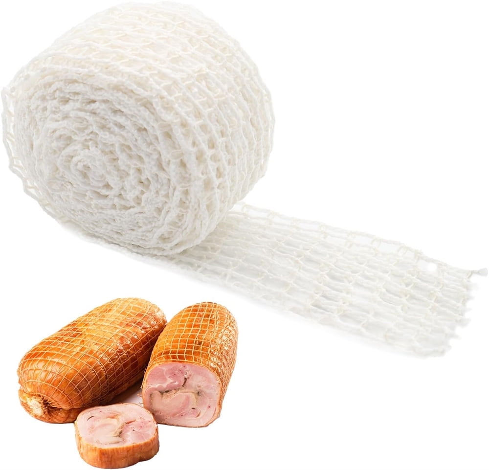 Tutuviw 16.4Ft Meat Netting Roll,18 Holes,White Meat Poultry Ham ...
