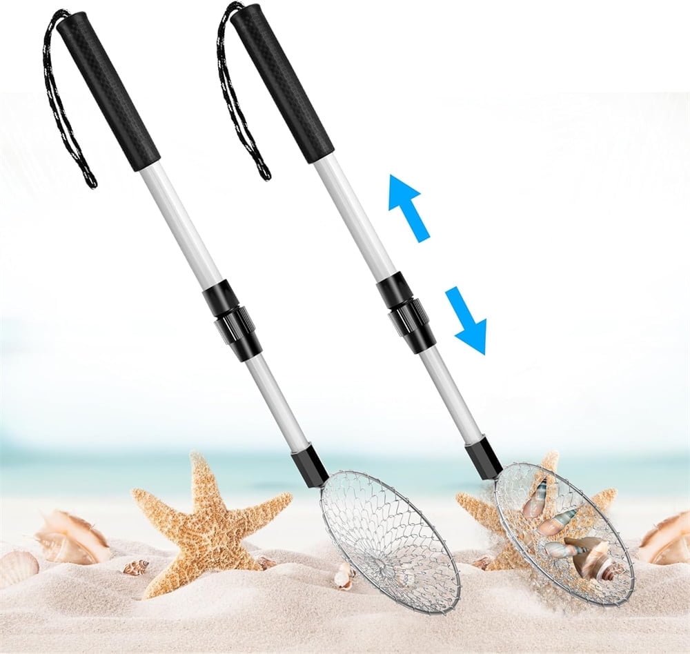 Tutuviw 2 Pcs 5.5 In Extendable Shell Scooper Shark Tooth Sifter Beach ...