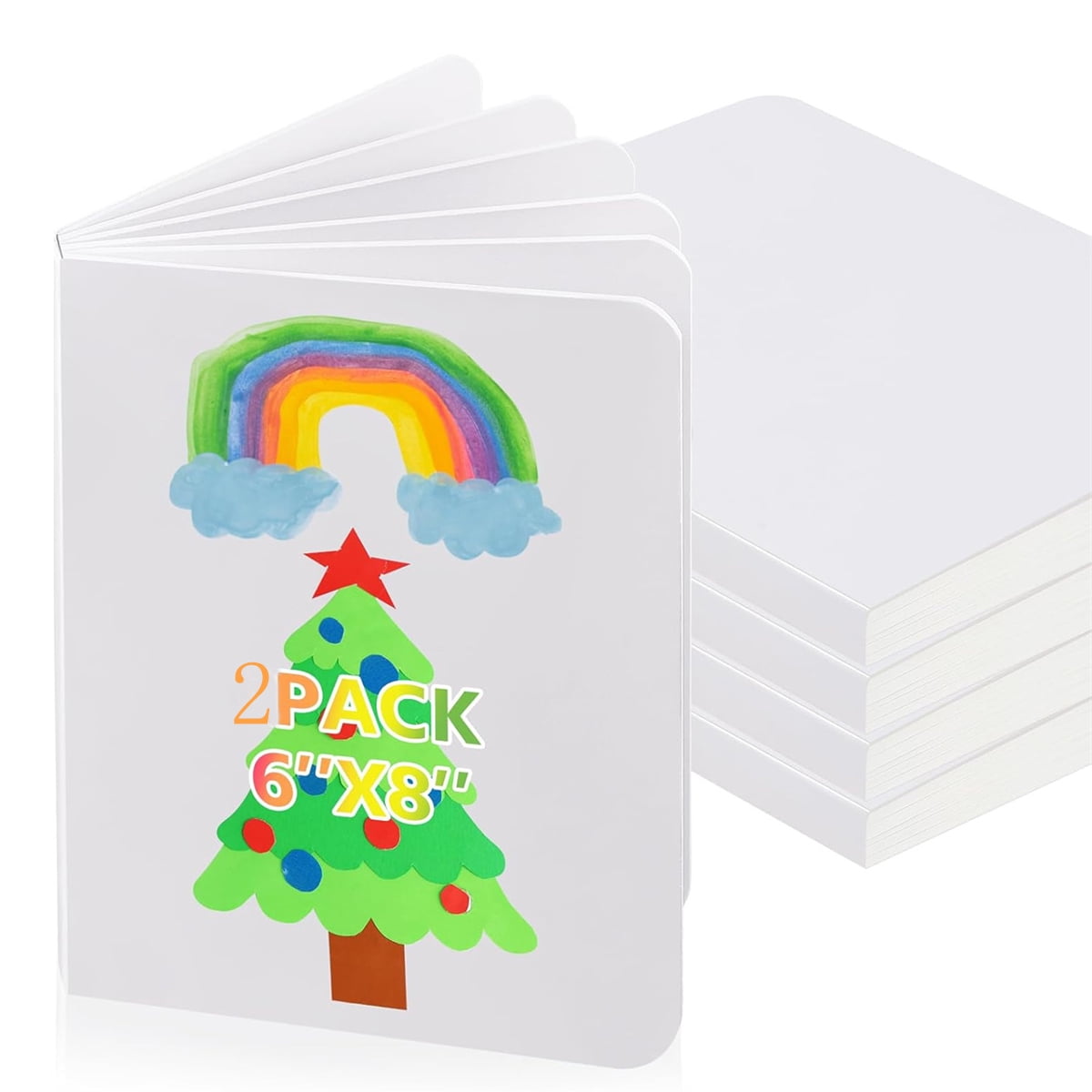 Tutuviw 2 Pack White Hardcover Blank Book,40 Pages Hardcover Blank Book ...