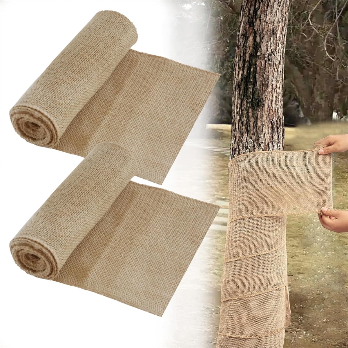 Tutuviw 2 Pcs 30ft Tree Wrap for Winter Weather Resistant, Burlap Tree ...