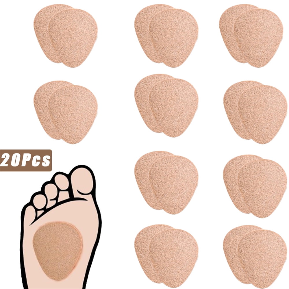 Tutuviw 20 Pieces Metatarsal Felt Foot Pads 1/4" Thick Foot Insert Pads ...
