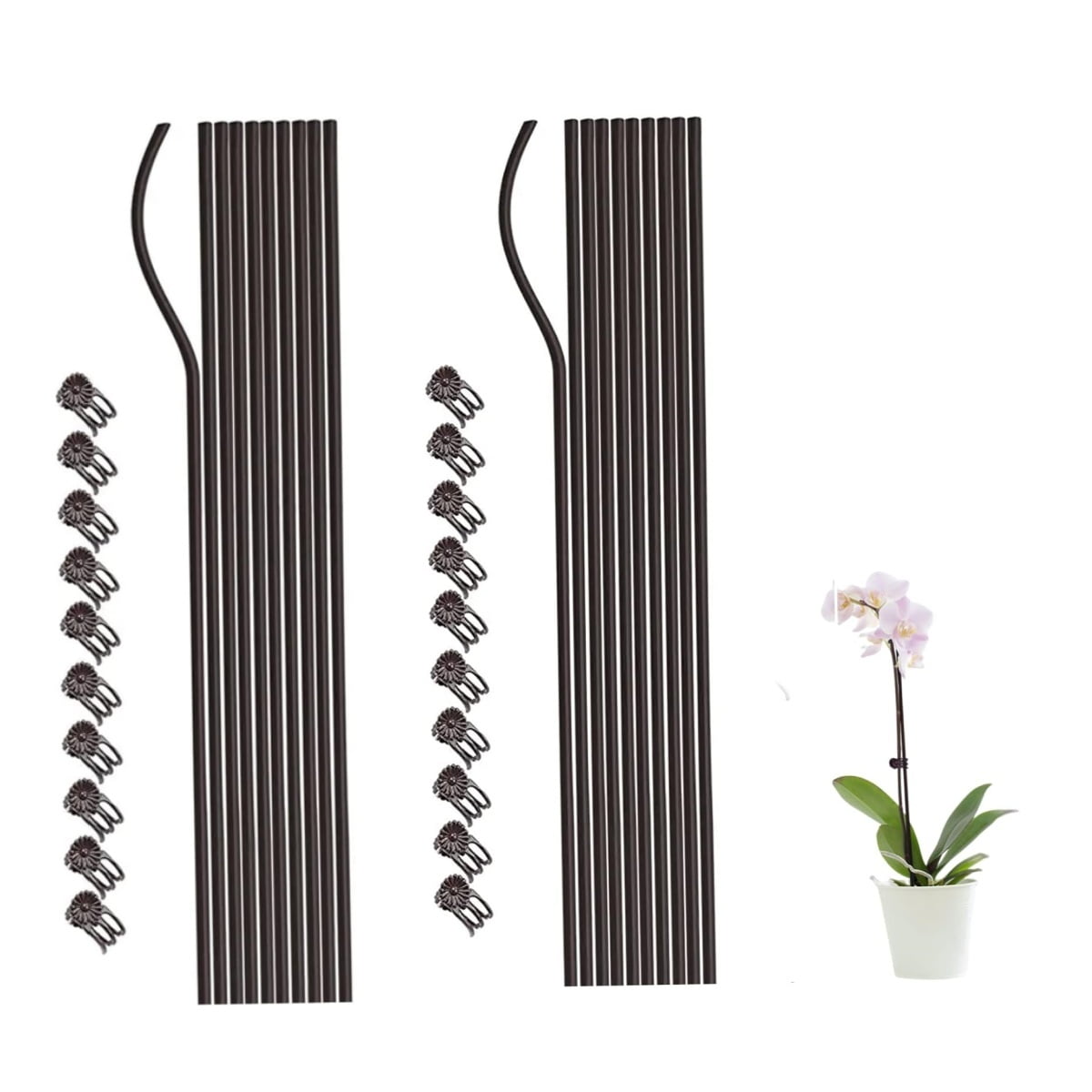 Tutuviw 20Pack Plant Support Stakes,15.75In Bendable Plastic Coated ...