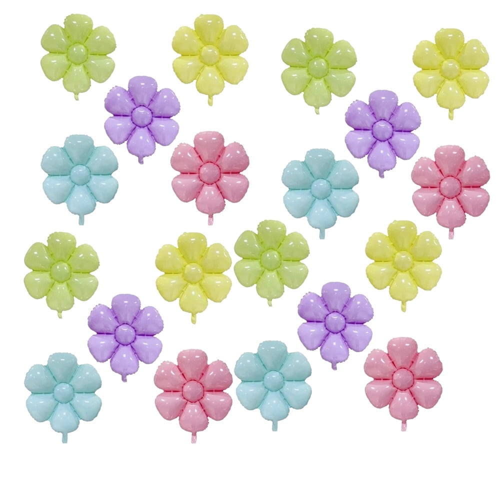 Tutuviw 20Pcs Daisy Balloons Flower Theme Party Supplies Birthday ...