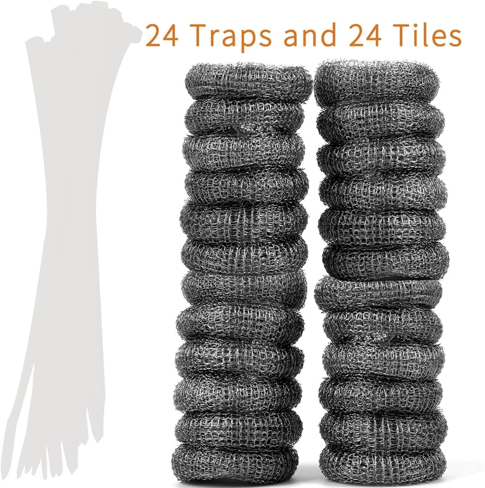 Tutuviw 24 PCS Lint Traps Stainless Steel Washing Machine Lint Snare ...
