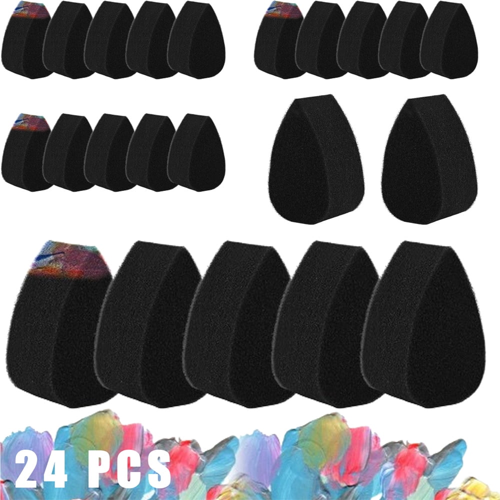 Tutuviw 24 Pcs Face Paint Sponges Painting Sponge High Density Face ...
