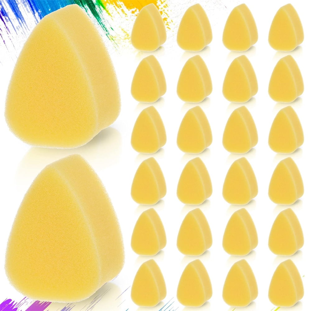Tutuviw 24 Pcs Water Droplets Face Paint Sponges, Yellow Sort Face ...