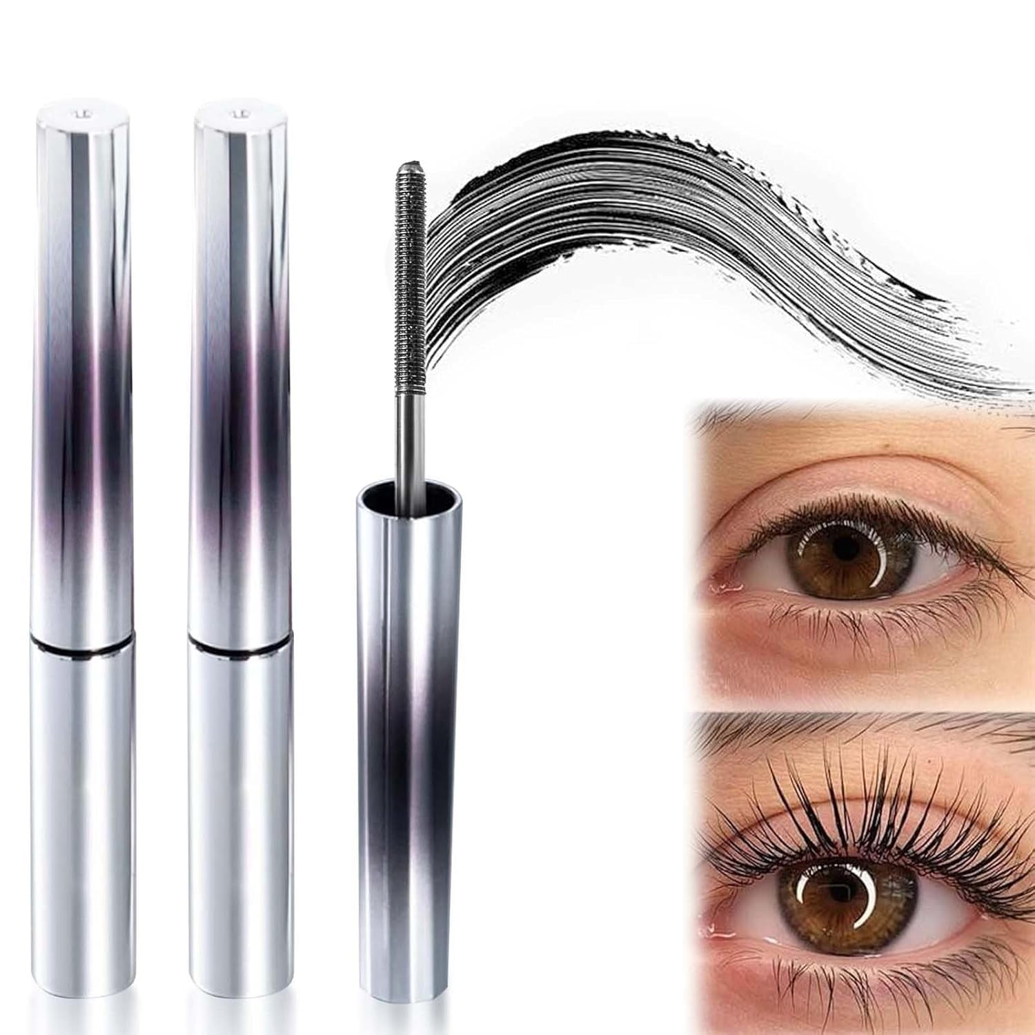 Tutuviw 2Pcs Steel Pipe Eyelash Mascara Primer,Eyelash Primer Before ...